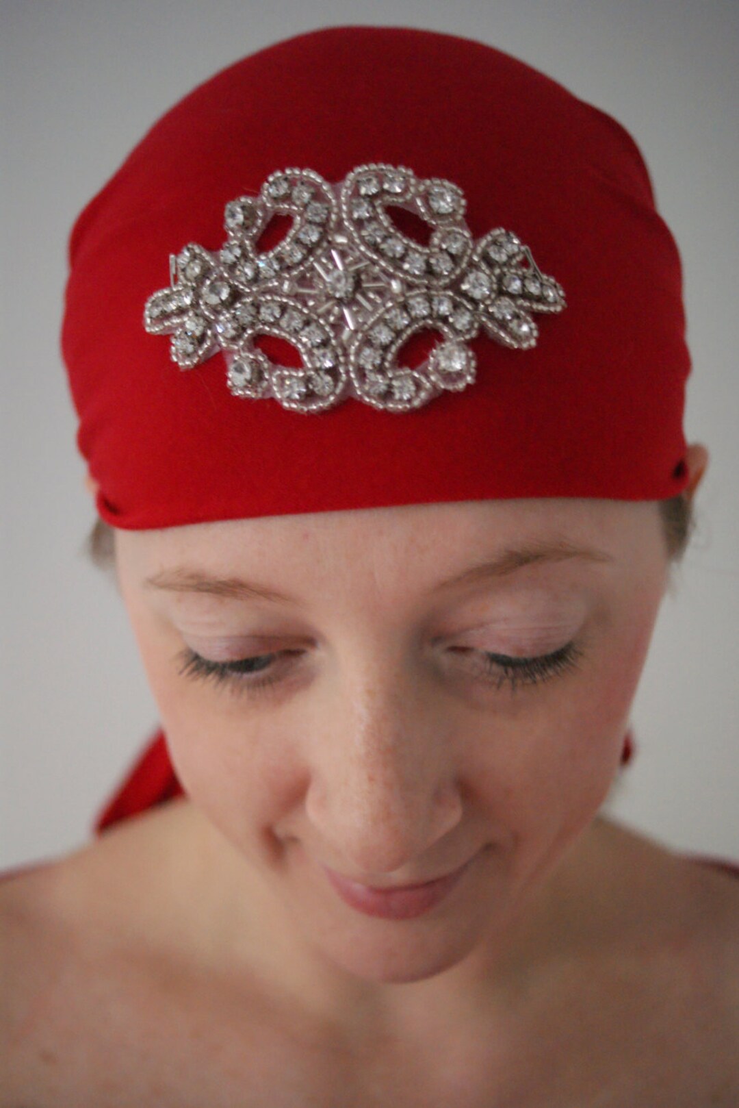 Head SCARF- W/crystal Crest Design,sparkle Scarves,fashionable Scarves ...