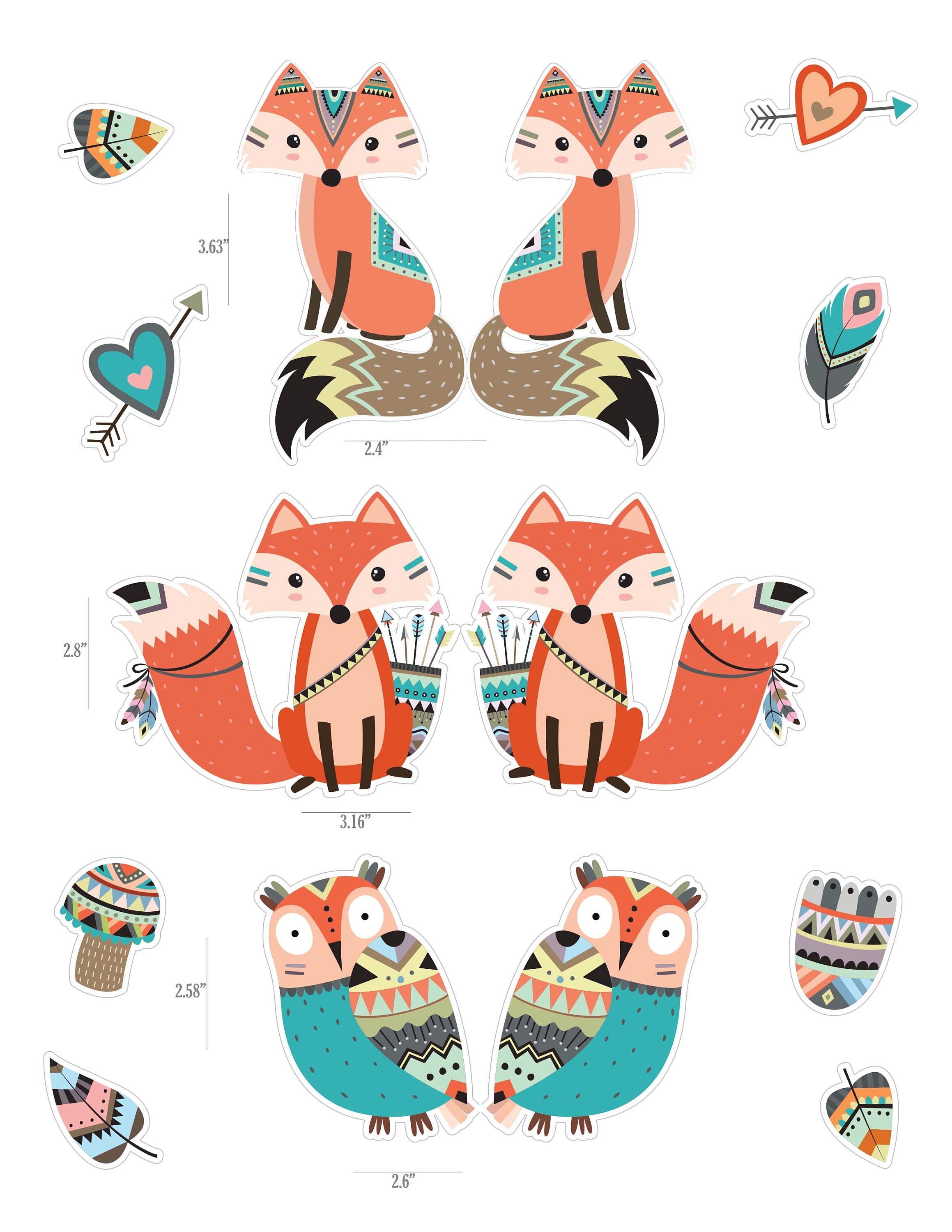 Forest Animals Front and Back Cutouts 8-1/2 X 11 - Etsy