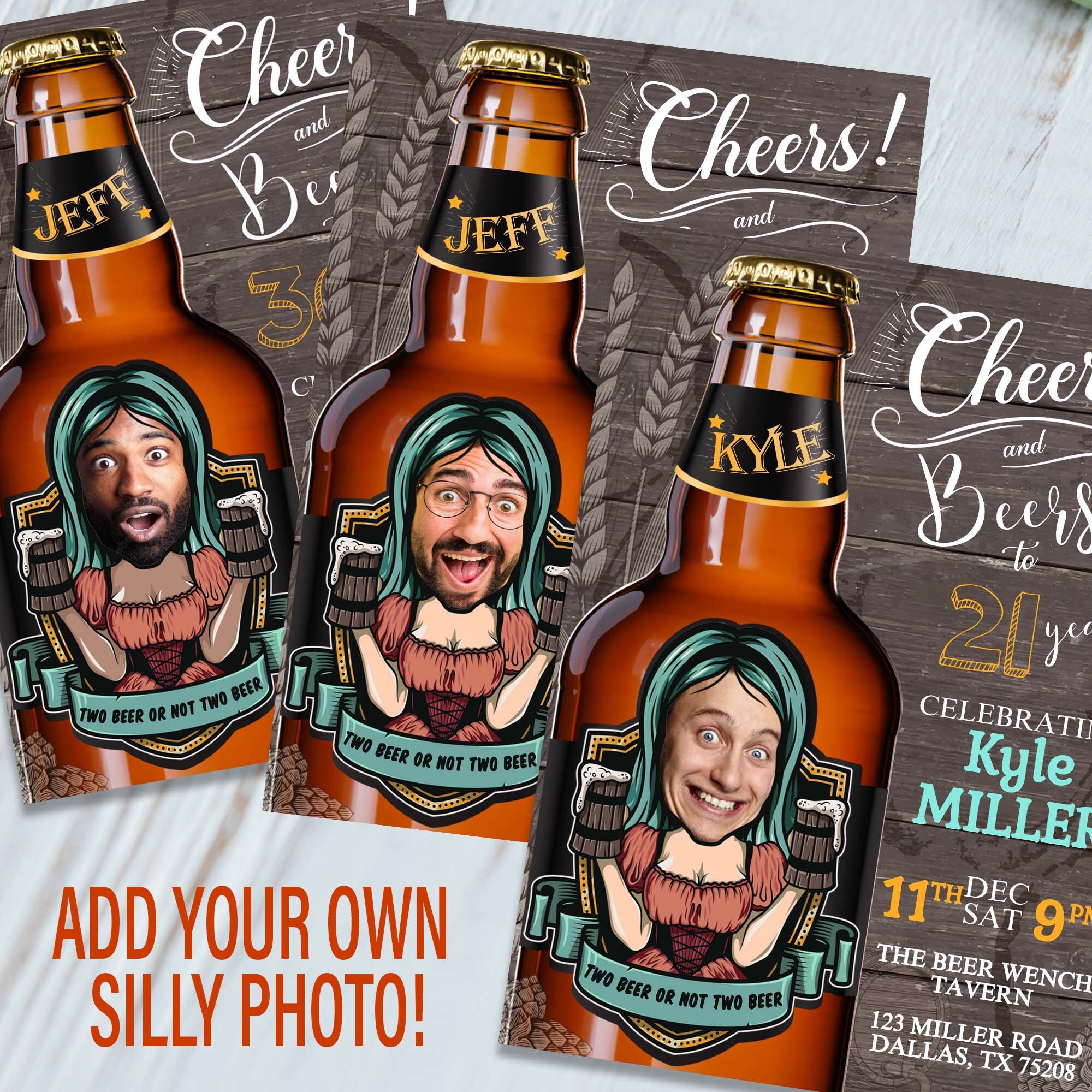 Beer Party Invitation Cheers and Beers Pub, Tavern, Bar, Over 21 Party ...