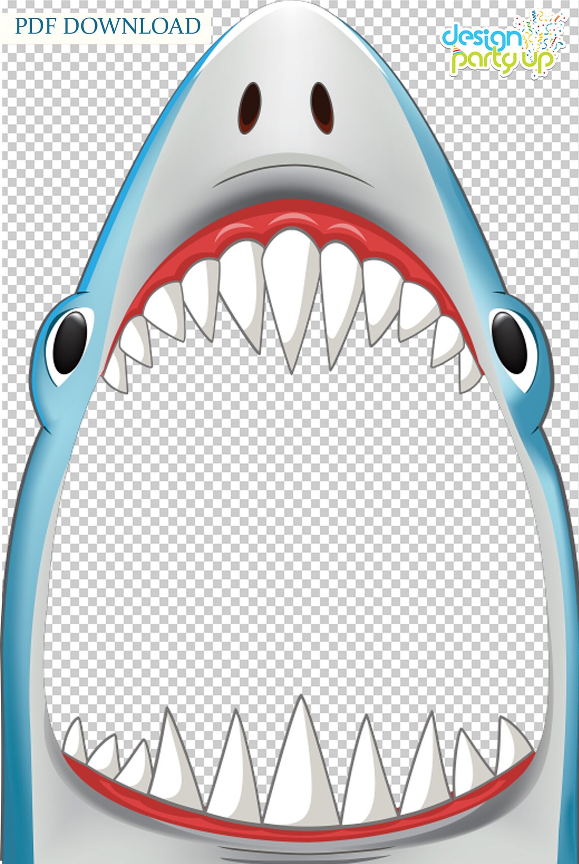 Shark Photo Booth Prop Pool Party Photo Prop 2'x3' | Etsy