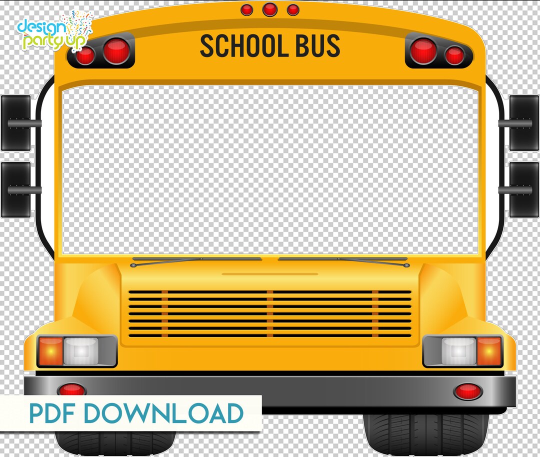 School Bus Photo Booth - 72"w X 60"h - PDF File - Etsy