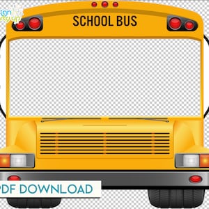 School Bus Photo Booth - 72"w X 60"h - PDF File - Etsy