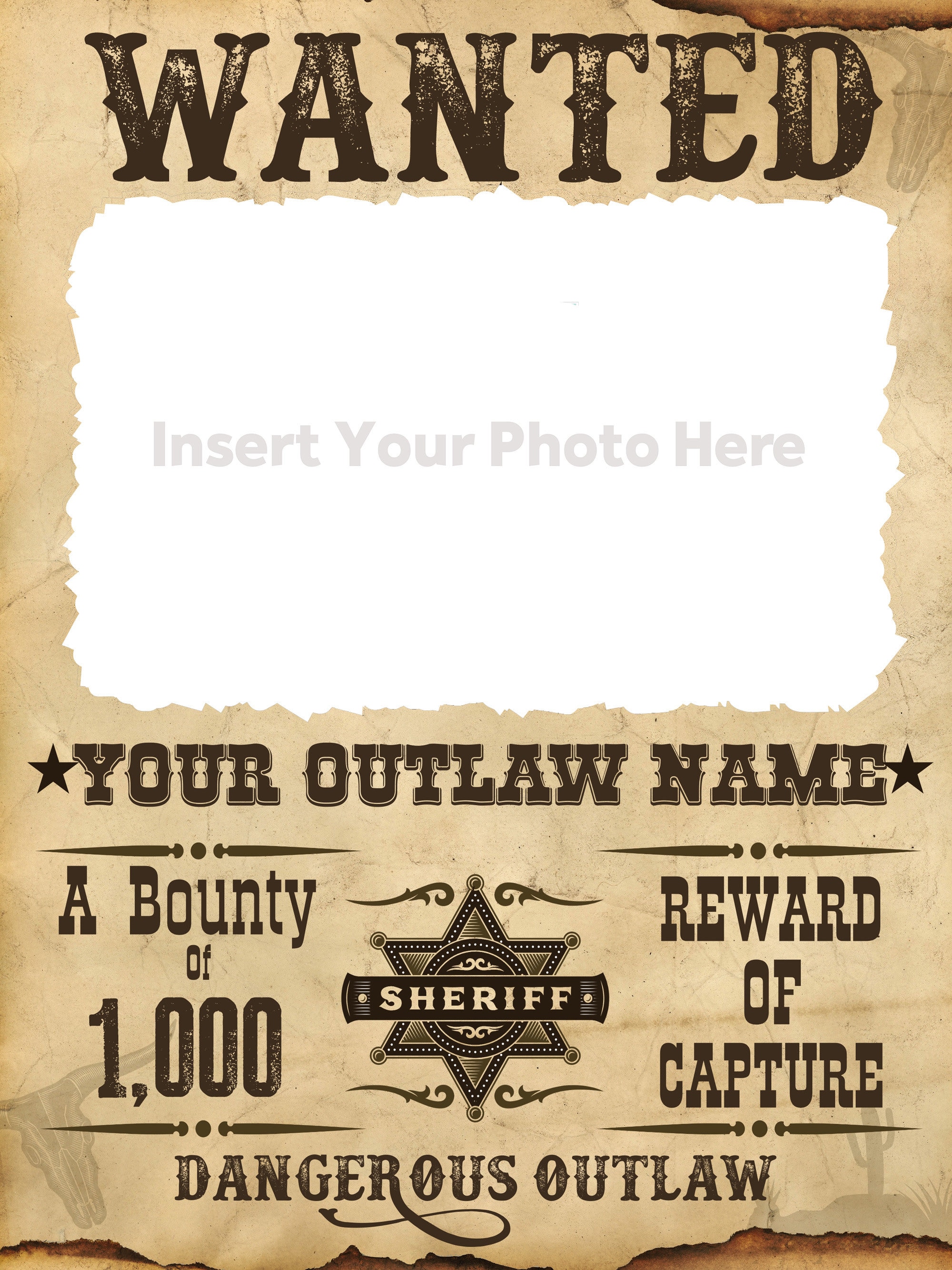 WANTED Cowboy Poster 8.5 X11, 11x17 and 18 X24 - Etsy