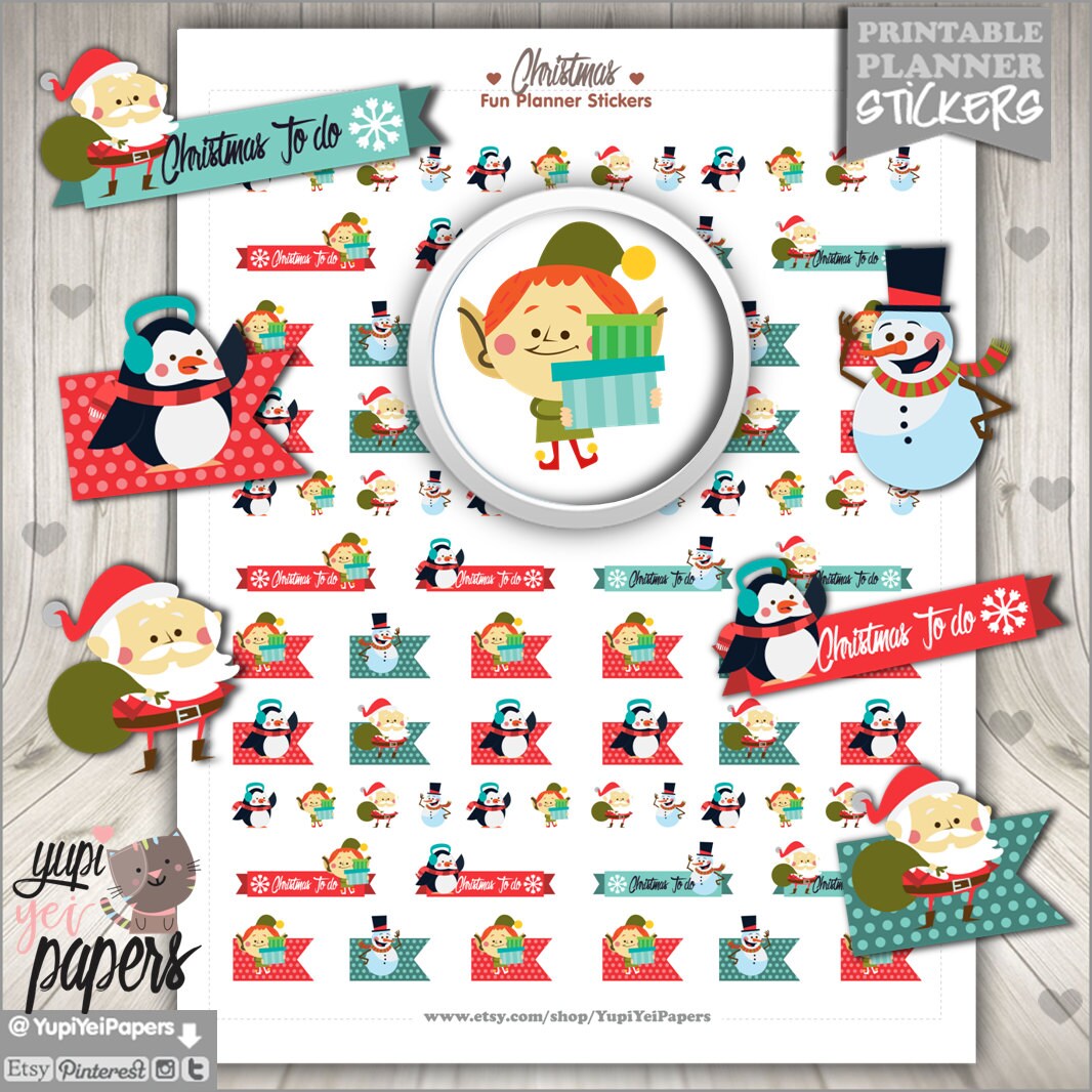 Digital Download Reindeer Games Printable Planner Stickers Bundle for ...