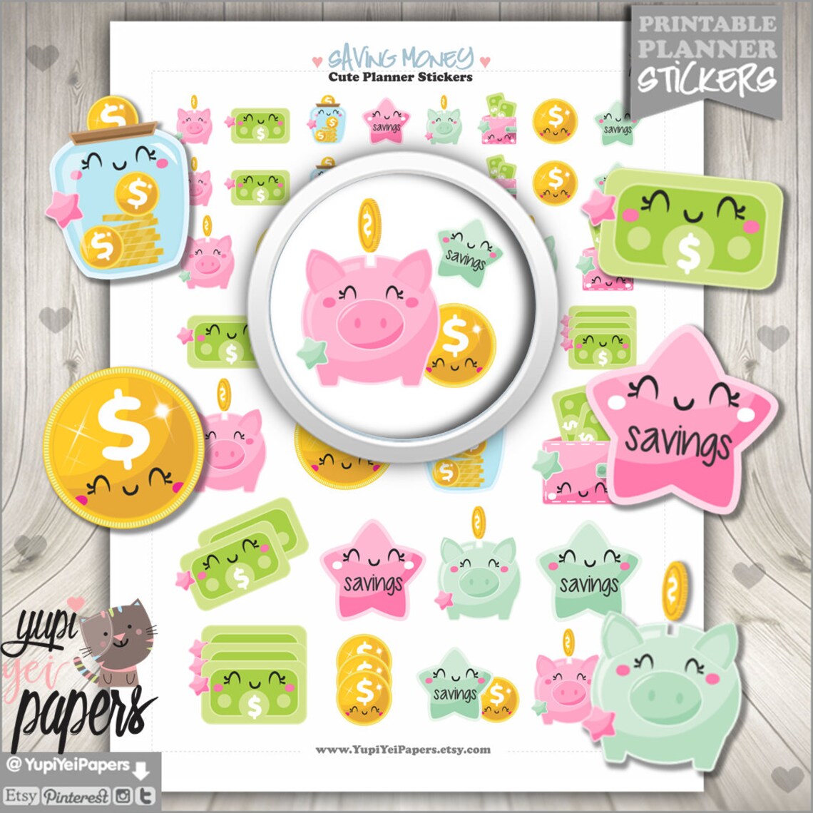 Saving Money Planner Stickers Save Money Planner Stickers - Etsy España