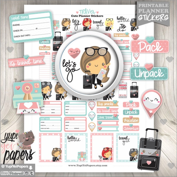 Traveling Digital Stickers - Etsy