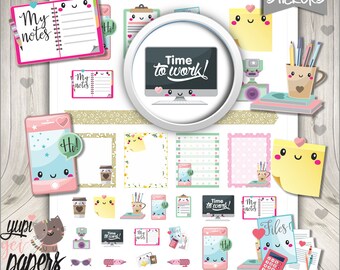 Office Supplies Stickers - Etsy