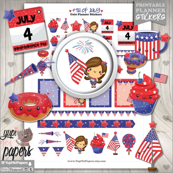 Paper & Party Supplies Labels Stickers, Labels & Tags 4th of July ...