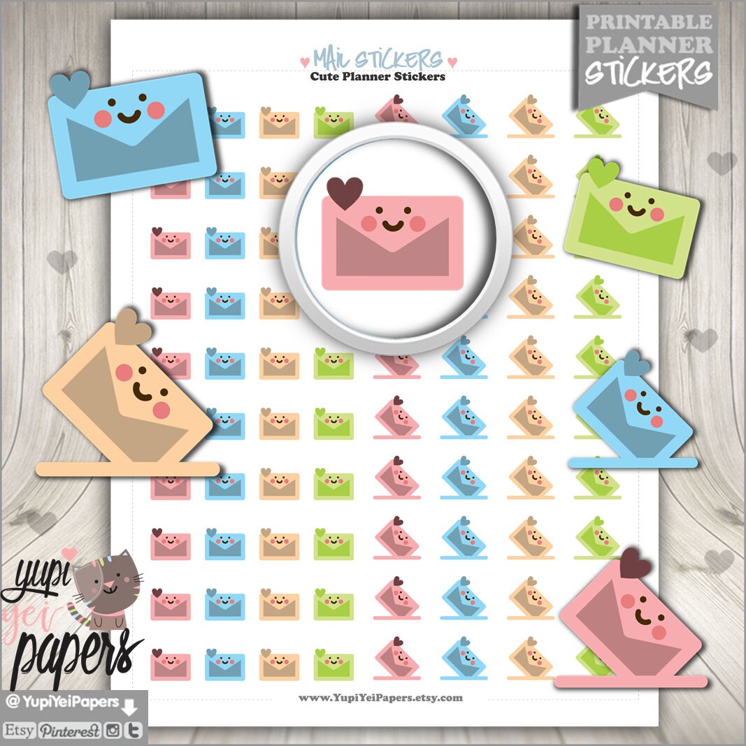 Mail Stickers Planner Stickers Delivery Stickers Envelope | Etsy