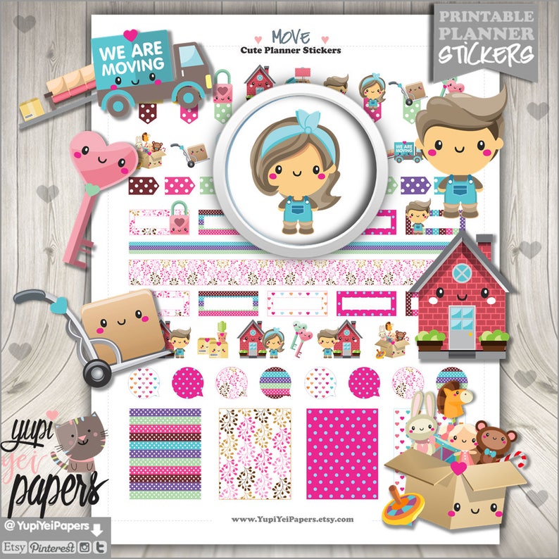 Move Stickers Planner Stickers Moving Stickers Planner - Etsy