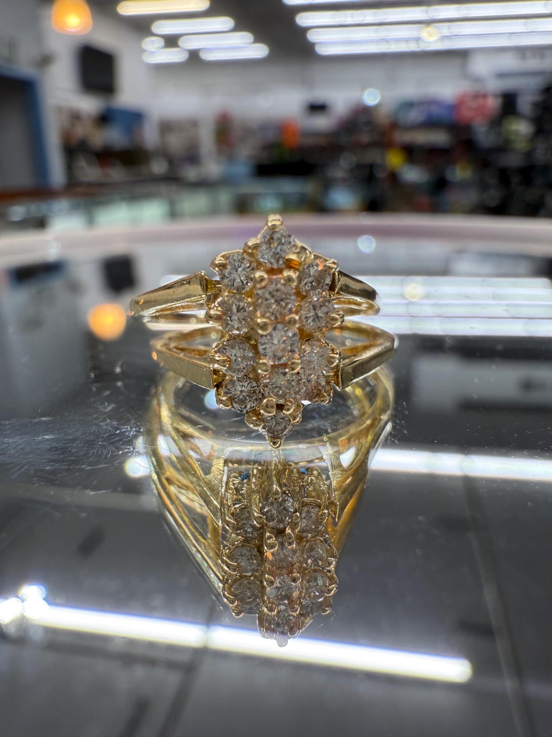 Reversable Diamond and Topaz Ring - Etsy