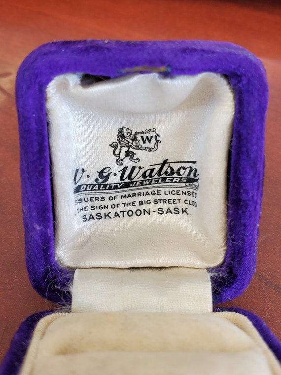 Antique Purple Velvet Jewelry Box, Vintage Velvet Lad… - Gem