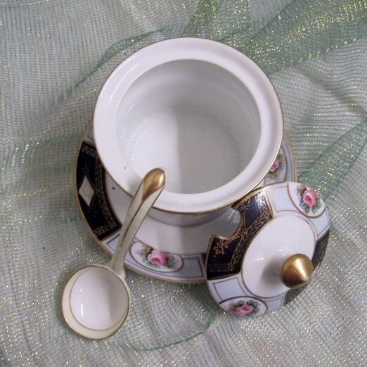 Noritake Jam/condiment Server With Spoon and Saucer - Etsy