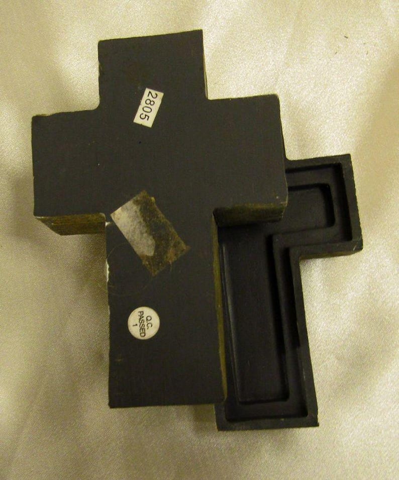 Wood Texture Resin Holy Cross Trinket Box - Etsy