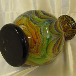 Multi Color Art Glass Vase - Etsy