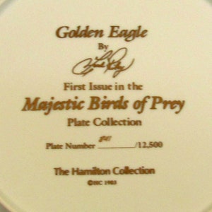 Golden Eagle Vintage Hamilton Collectors Plate - Etsy