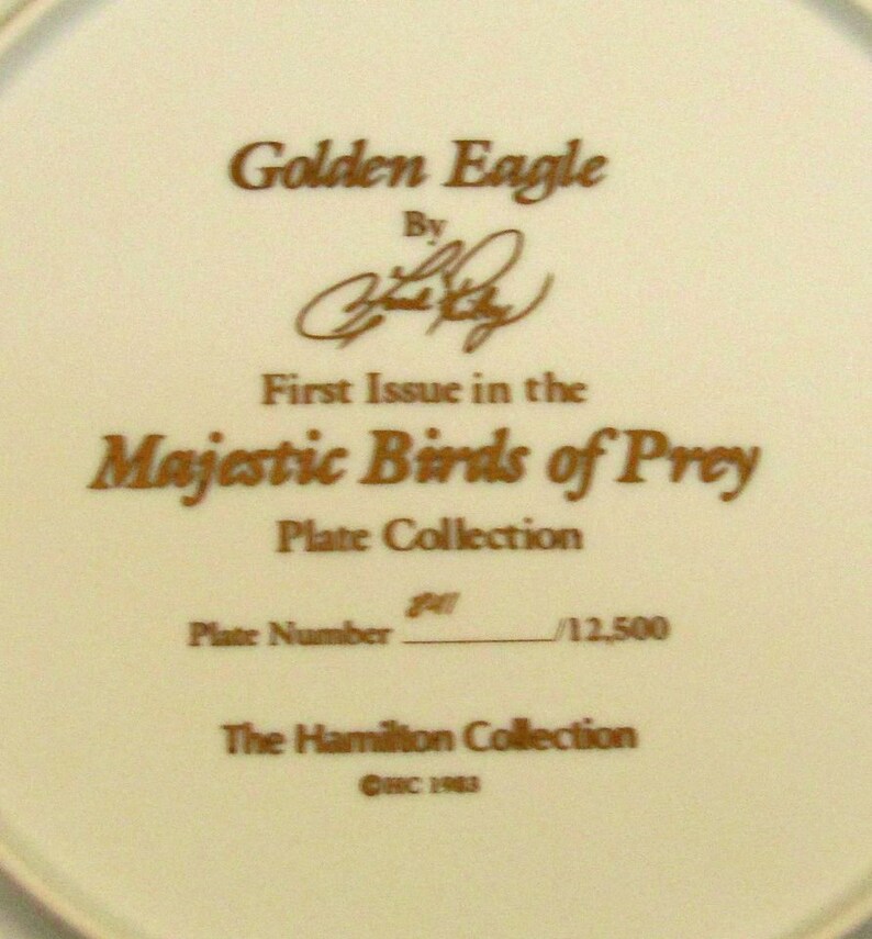 Golden Eagle Vintage Hamilton Collectors Plate - Etsy