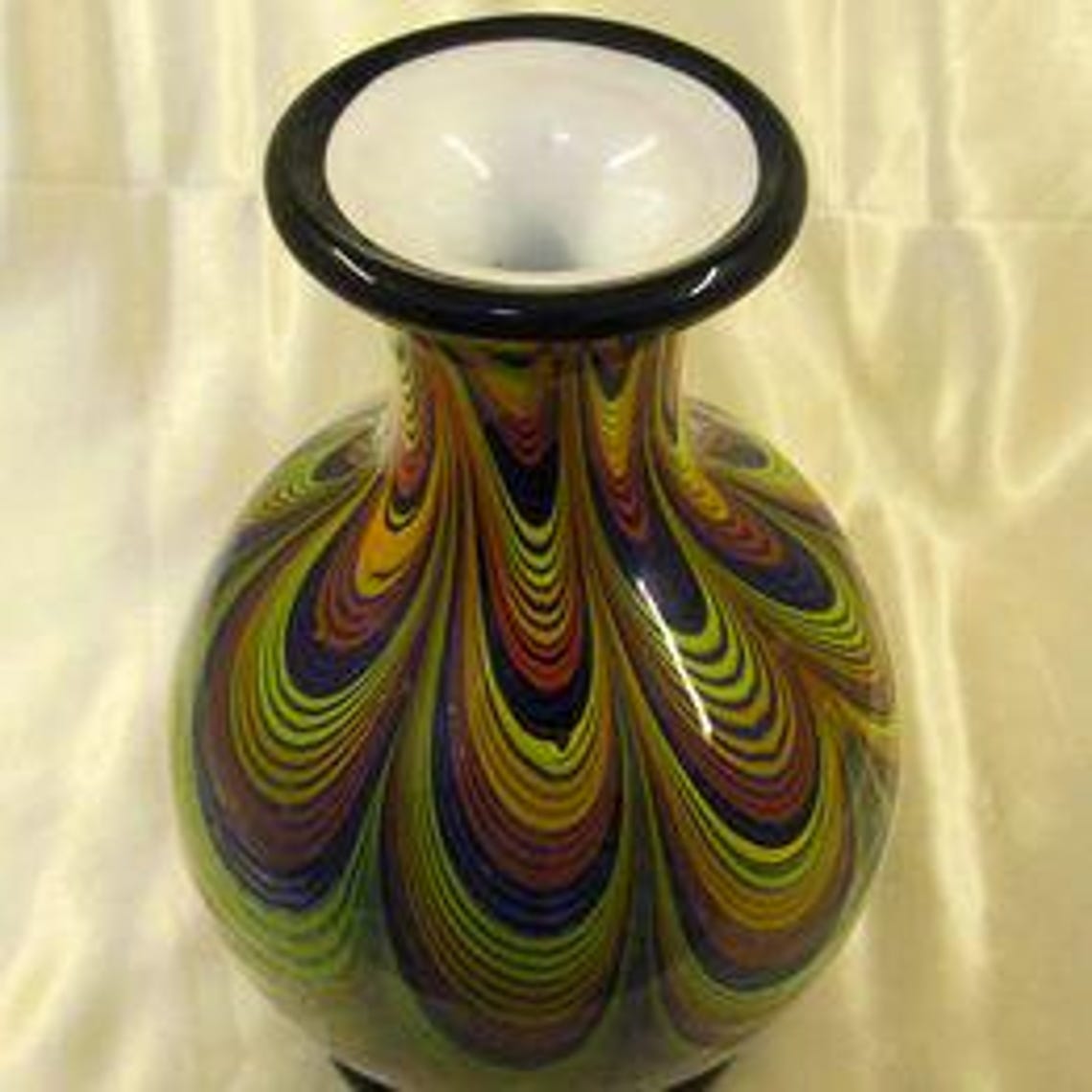 Multi Color Art Glass Vase - Etsy
