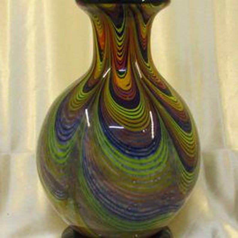 Multi Color Art Glass Vase - Etsy