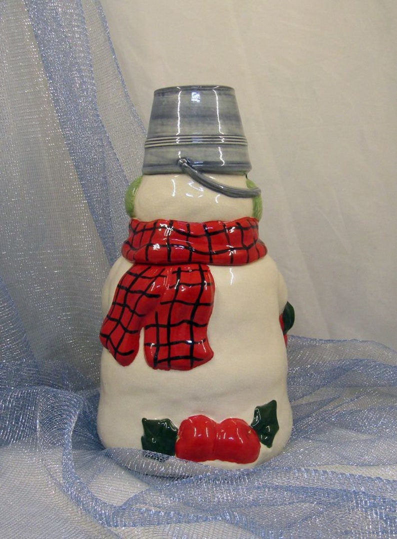 Hallmark/mitford Bucket Hat Snowman Cookie Jar by Jan Karon - Etsy
