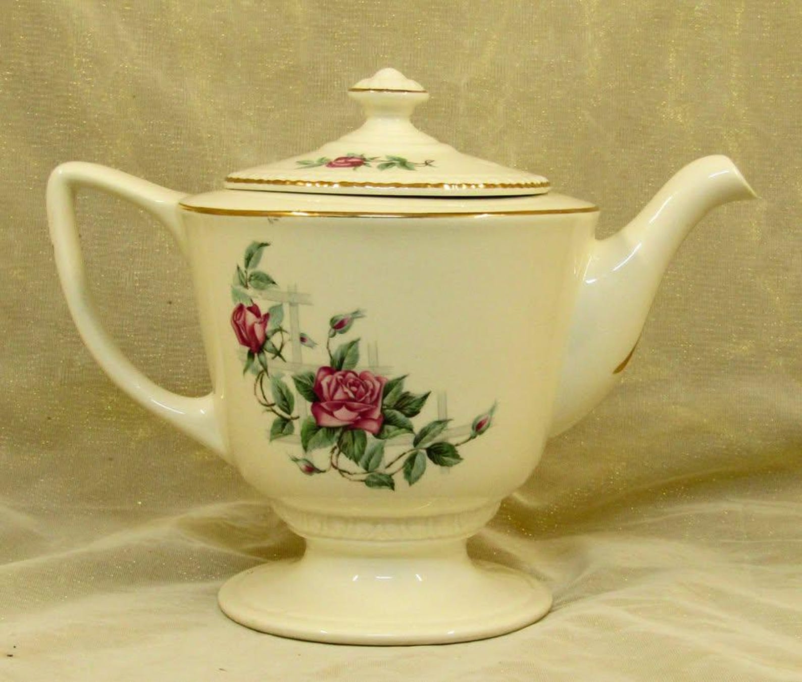 Vintage Mid-century Homer Laughlin Tea Pot - Etsy