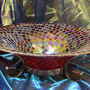 Mosaic Tile Centerpiece Bowl and Stand - Etsy