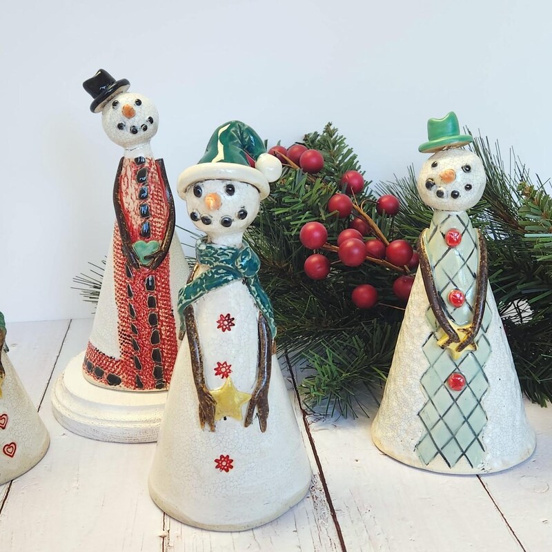 Ceramic Snowman - Etsy