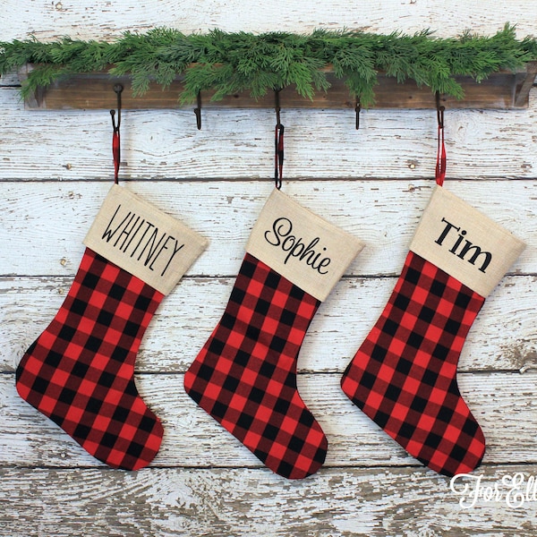 Plaid Stocking - Etsy