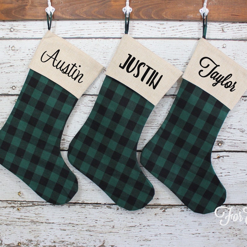 Plaid Stocking - Etsy