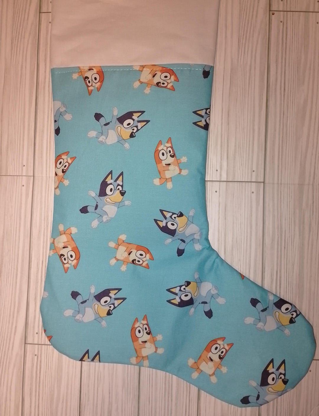 Christmas Stocking, Bluey Themed, Christmas Decor, Handmade Christmas ...