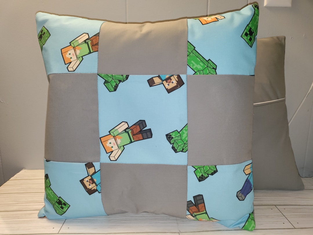 Pillow Case Made With Licensed Mine Craft Fabrics, Pillow Case, Kids ...