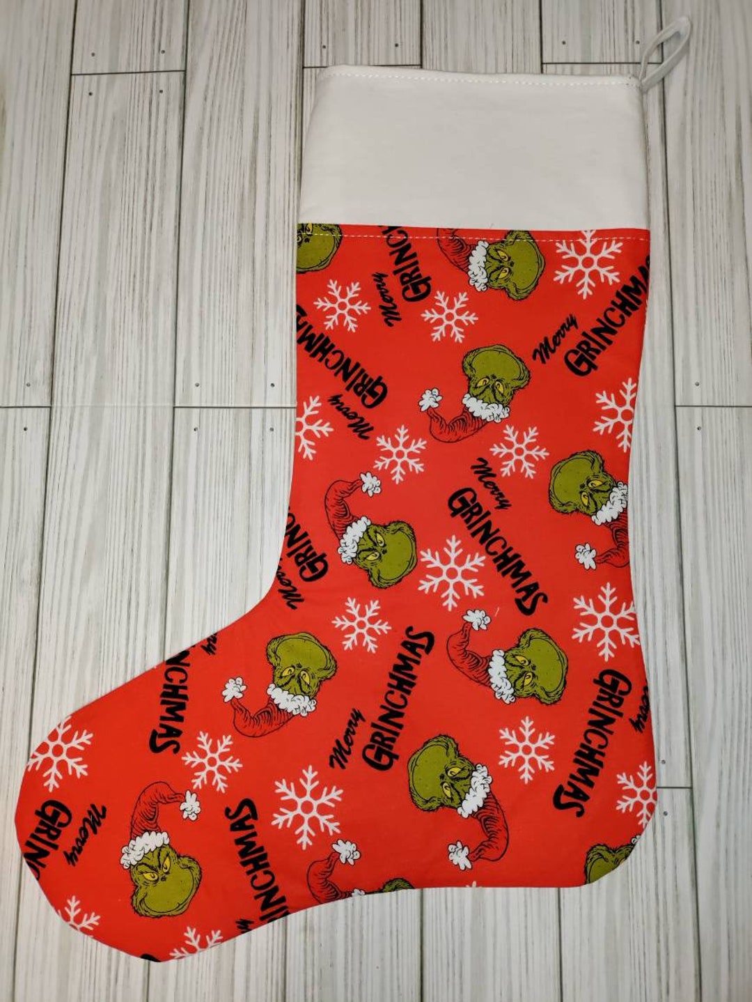 Christmas Stocking, the Grinch Themed Stocking, Christmas Decor ...