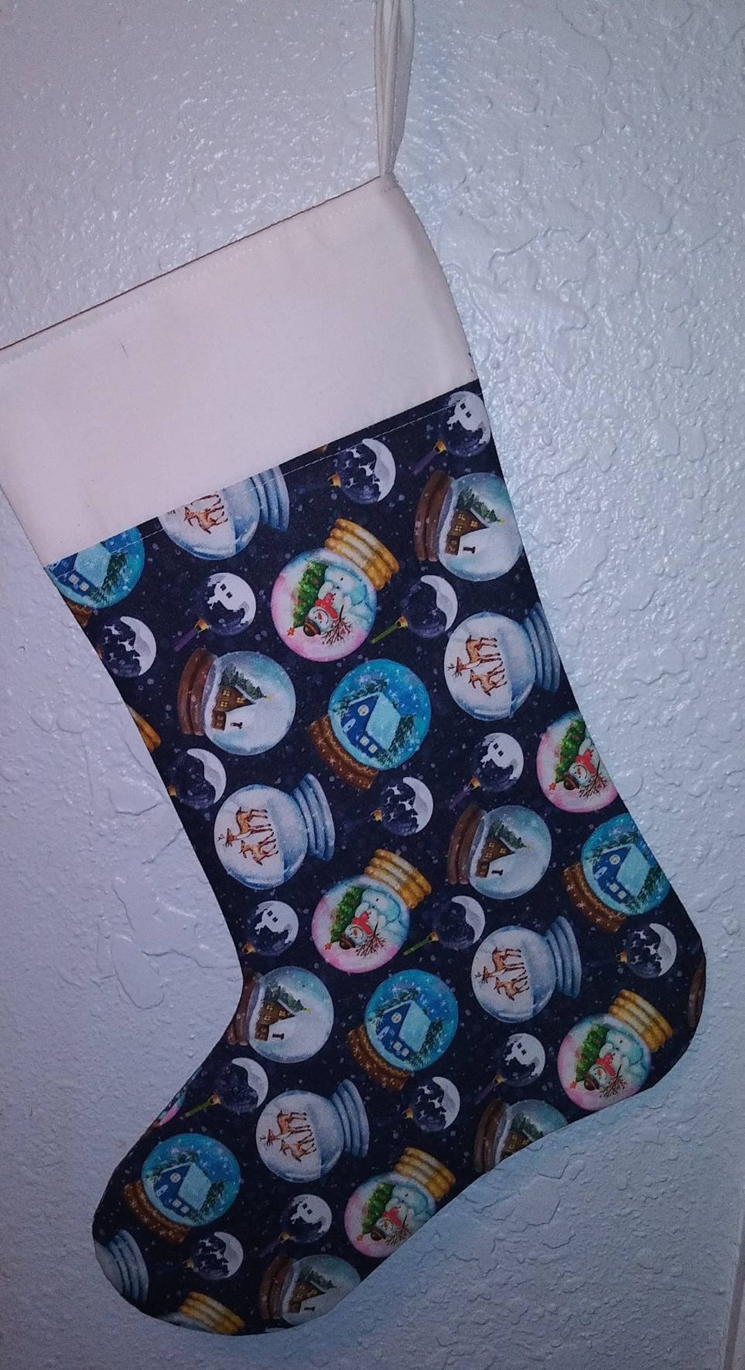Snow Globe Christmas Themed Stocking Christmas Decor - Etsy