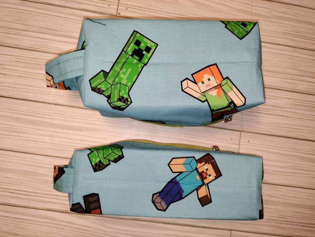 Toiletry Bag Made With Minecraft Licensed Fabrics, Minecraft Boxy Bag ...