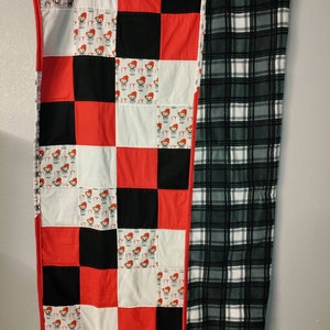 Horror Themed Patchwork Fleece Throw Quilt, Pennywise, IT Movie ...