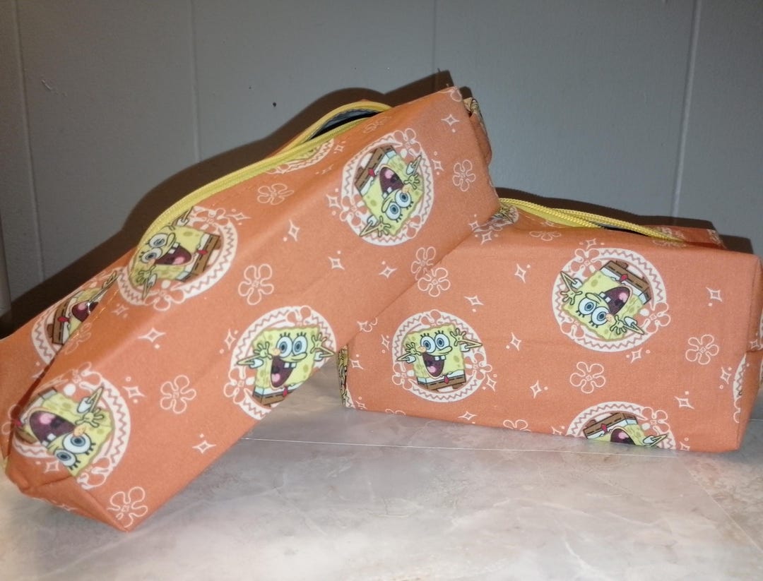 Toiletry Bag Made With Licensed Spongebob Fabrics, Boxy Bag, Travel Bag ...