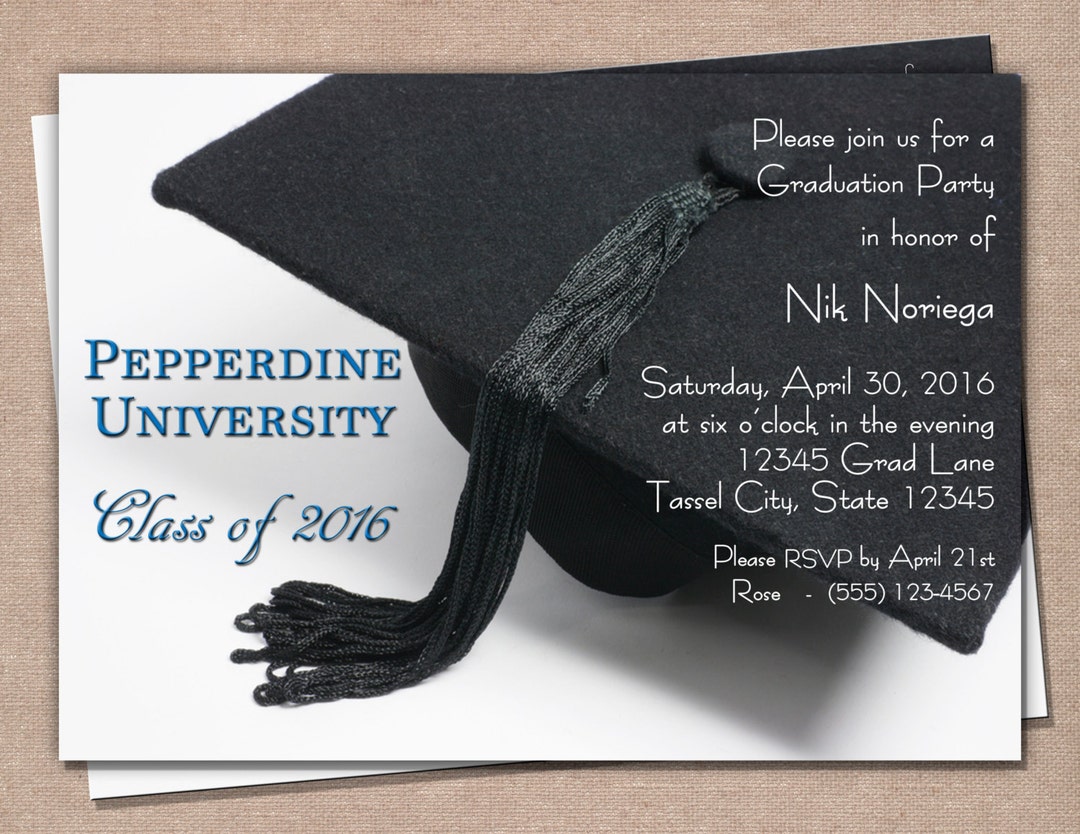 Graduation Invitation - Graduation Announcement - Printable Graduation ...