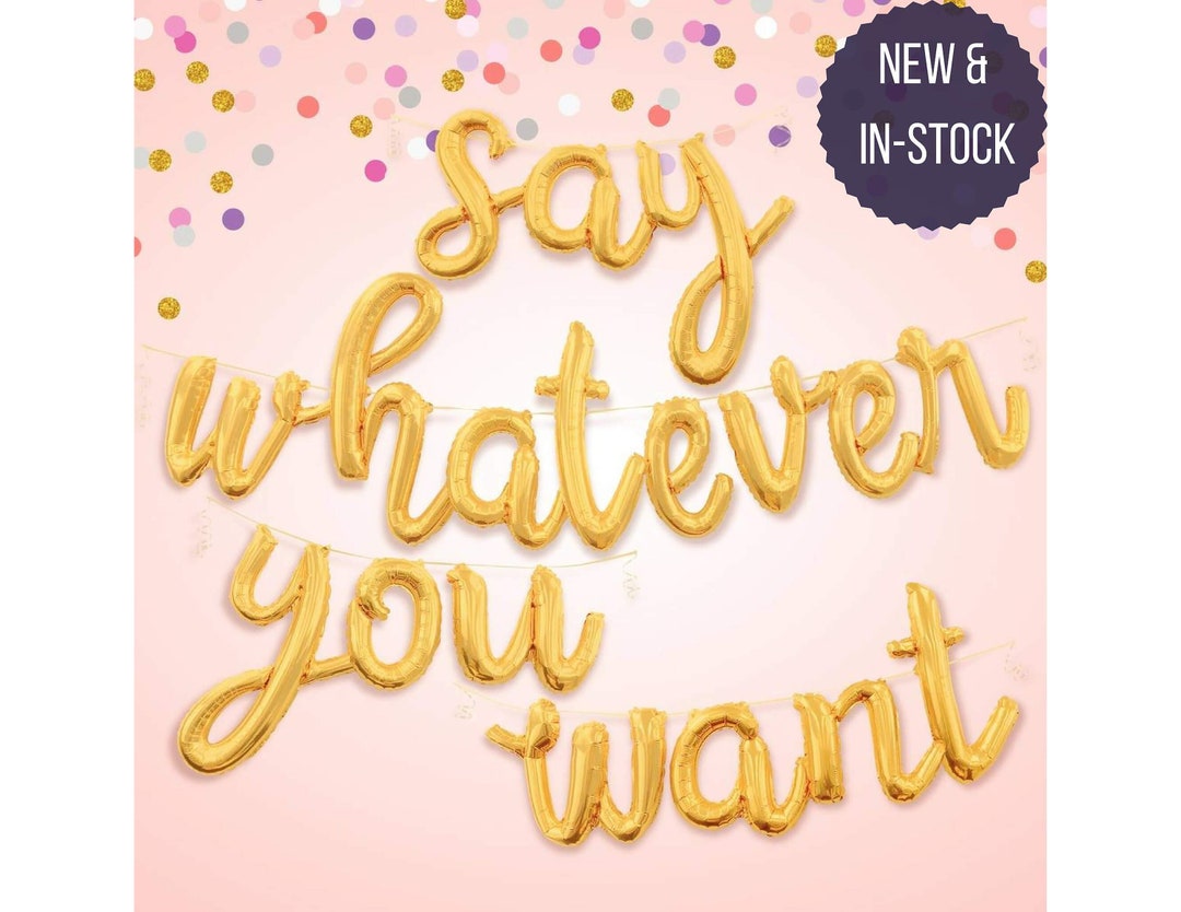 Script Cursive Balloons - Phrase Balloons - Foil Balloons - Customize ...
