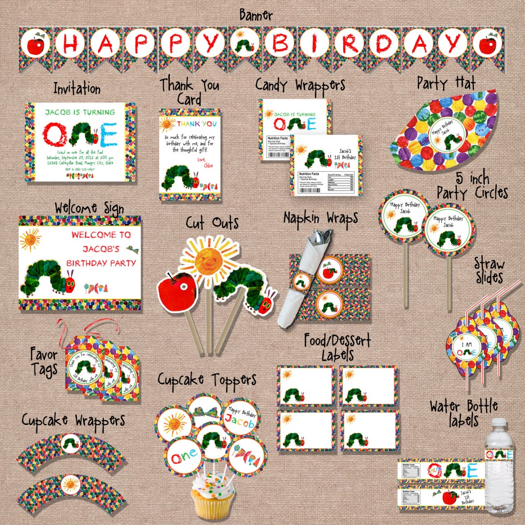 Hungry Caterpillar Inspired Birthday Package - Etsy