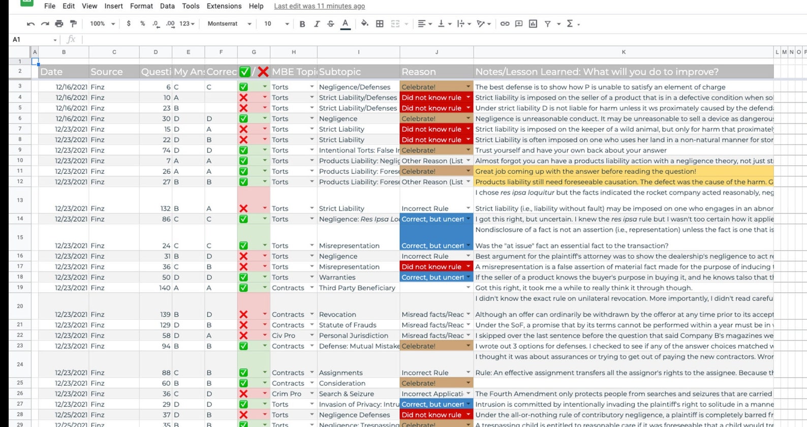 Bar Prep MBE Practice Tracking Track All of Your MBE Answers in One Place Adaptibar Barbri ...