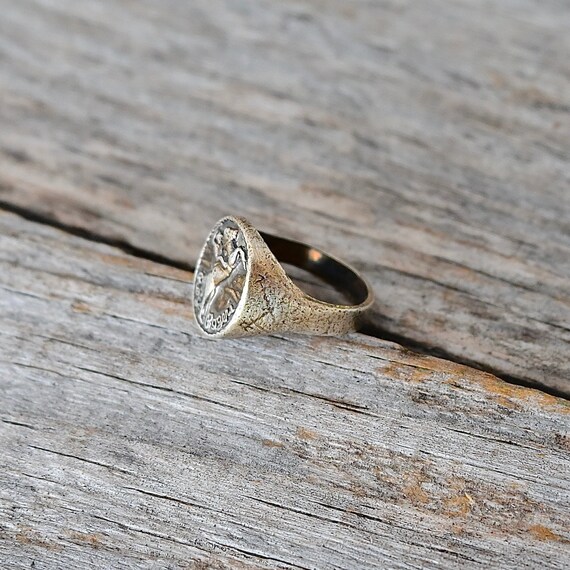 Roy Rogers Ring Size 4.5 / Vintage Sterling Silver Co… - Gem