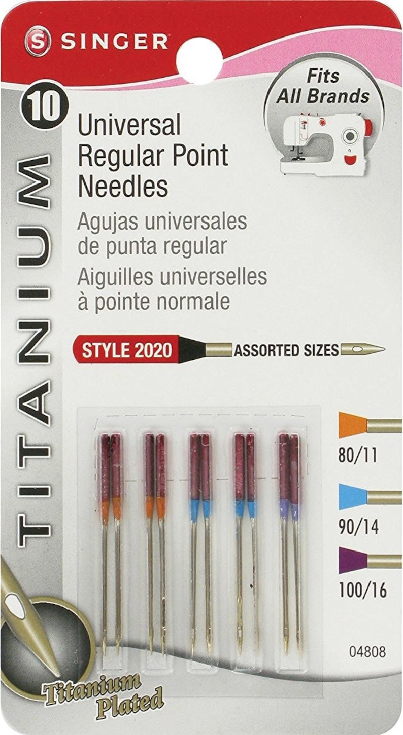 Singer Titanium Universal Machine Needles for Woven Fabric - Assorted ...