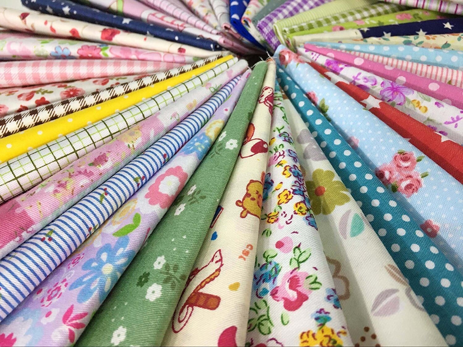 50-pack 8x8 Cotton Fabric Squares for Quilting, Patchwork & Crafts ...