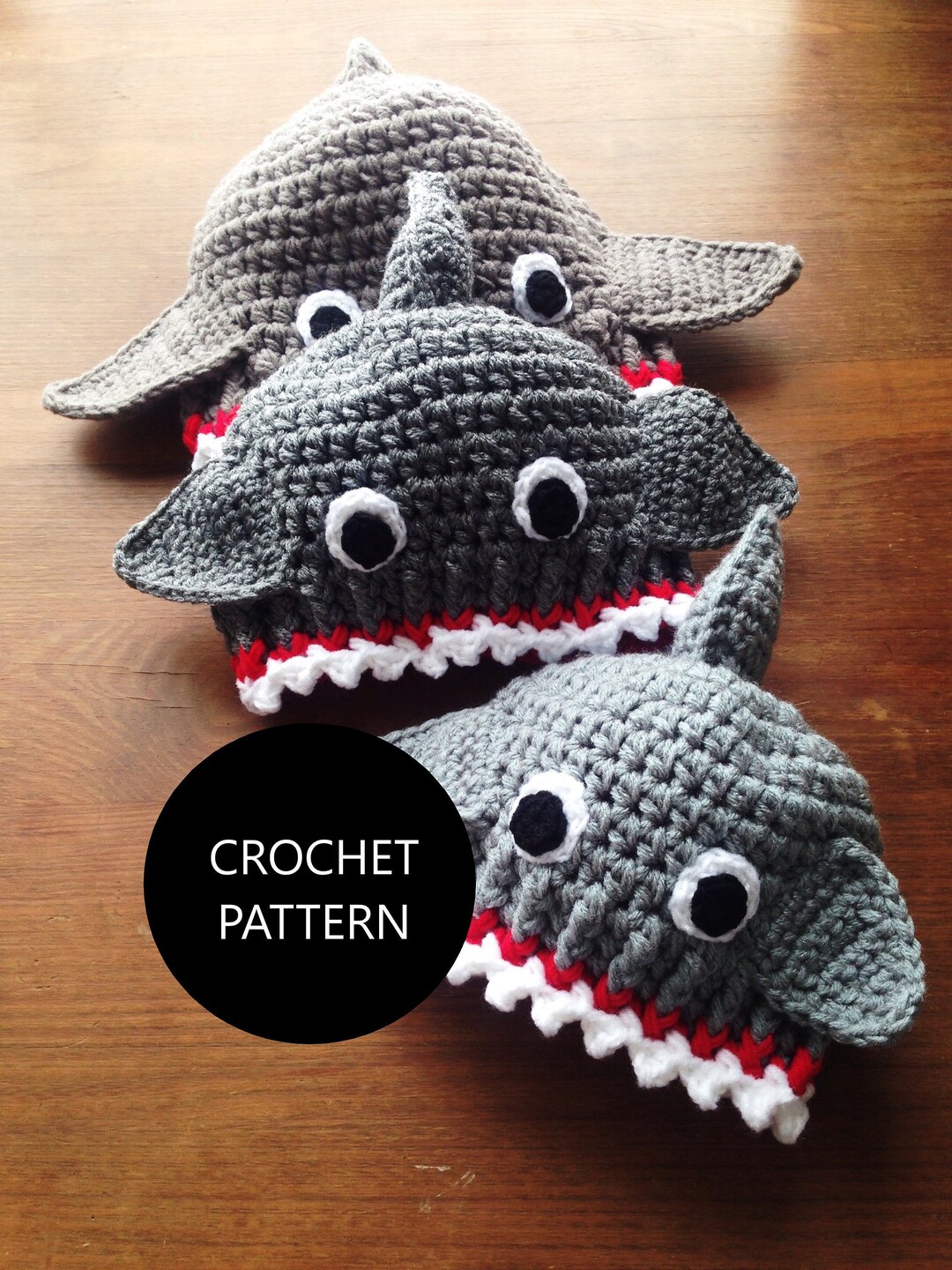 Shark Hat Pattern - Etsy
