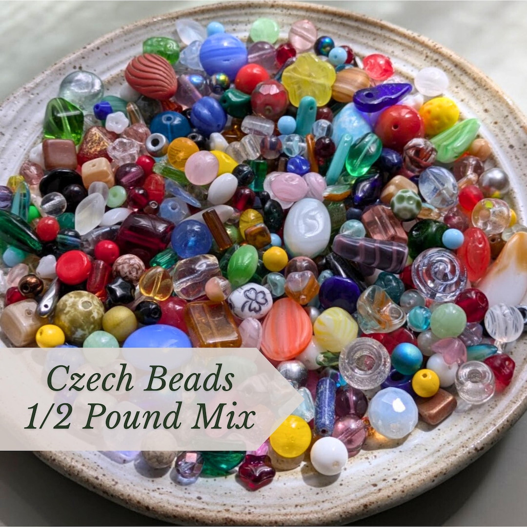 Bulk Czech Glass Bead Mix for Jewelry Making European Glass Bead Random ...