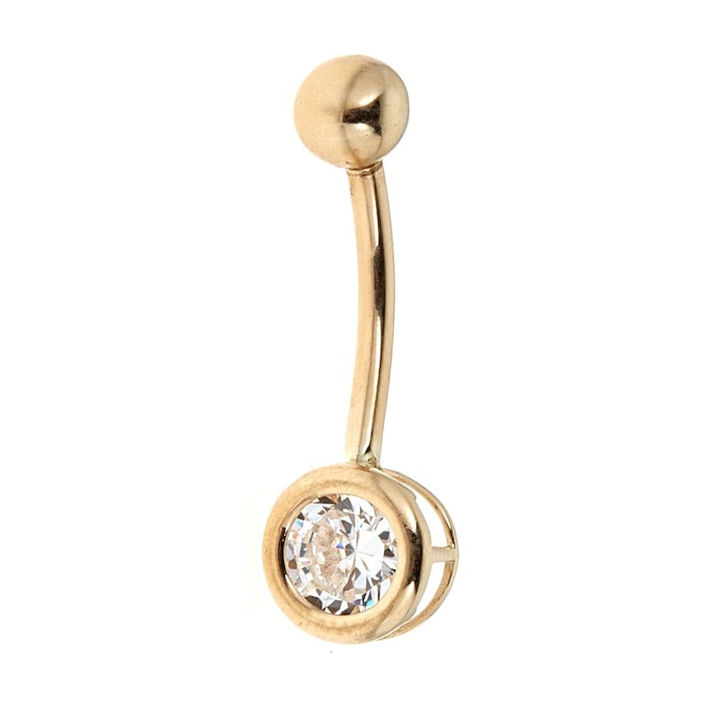 Gold Navel Ring - Etsy