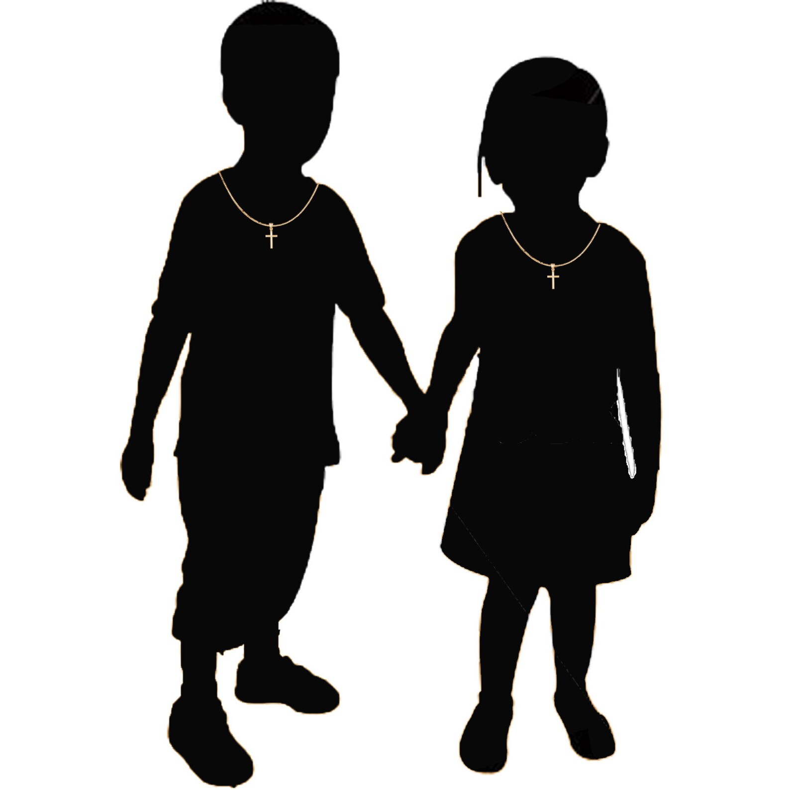 14K Gold Baby Cross Necklace: Tubular Charm, Hypoallergenic - Etsy