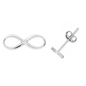 Sterling Silver Endless Infinity Symbol Mini Post Stud Earrings - Etsy
