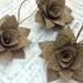 Christmas Tree Ornament/burlap Wild Roses/red Burlap Christmas ...