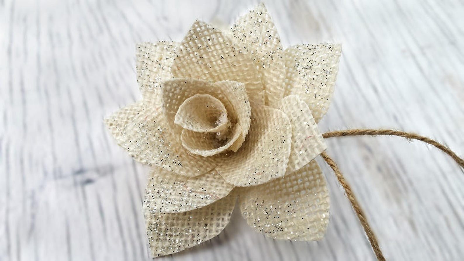 Christmas Tree Ornament/burlap Wild Roses/red Burlap Christmas ...